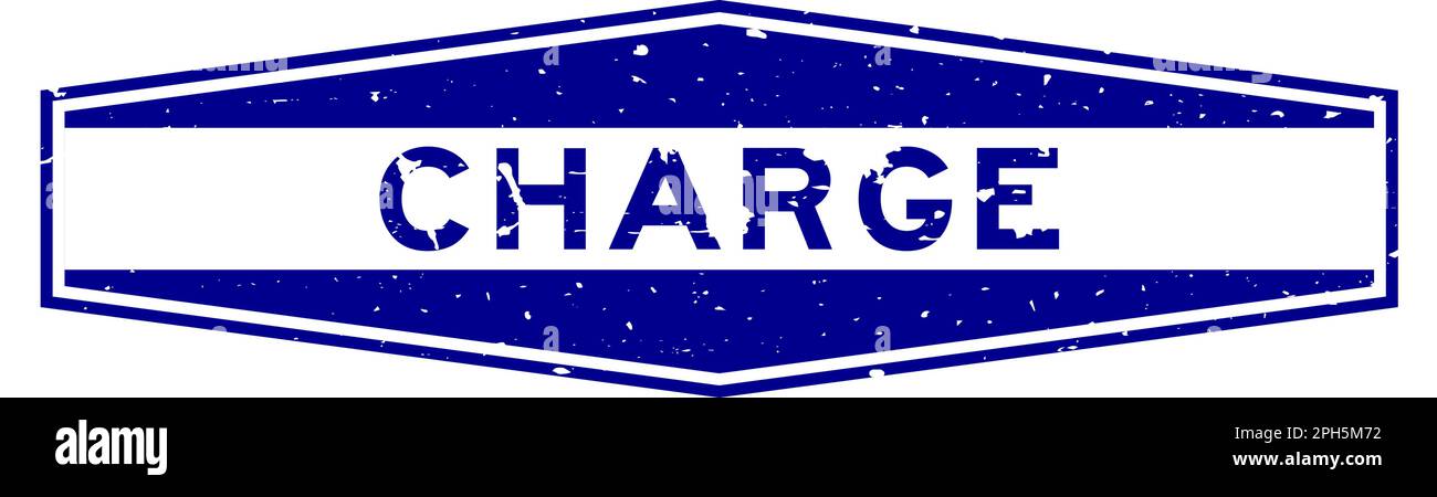 Grunge blue charge word hexagon rubber seal stamp on white background Stock Vector Image & Art ...