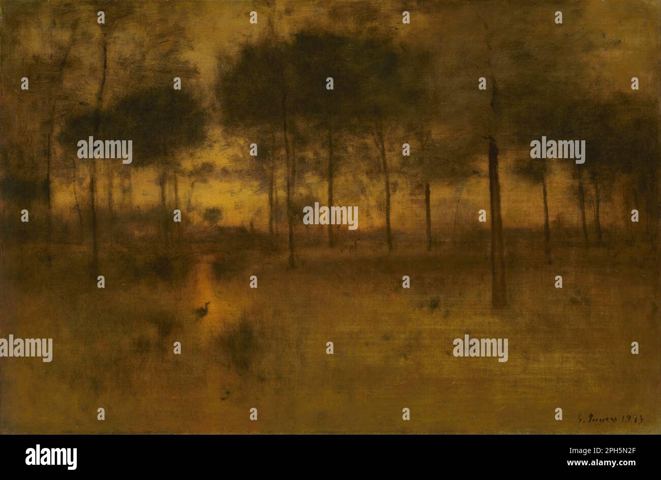 The Home of the Heron 1893 by George Inness Stock Photo - Alamy