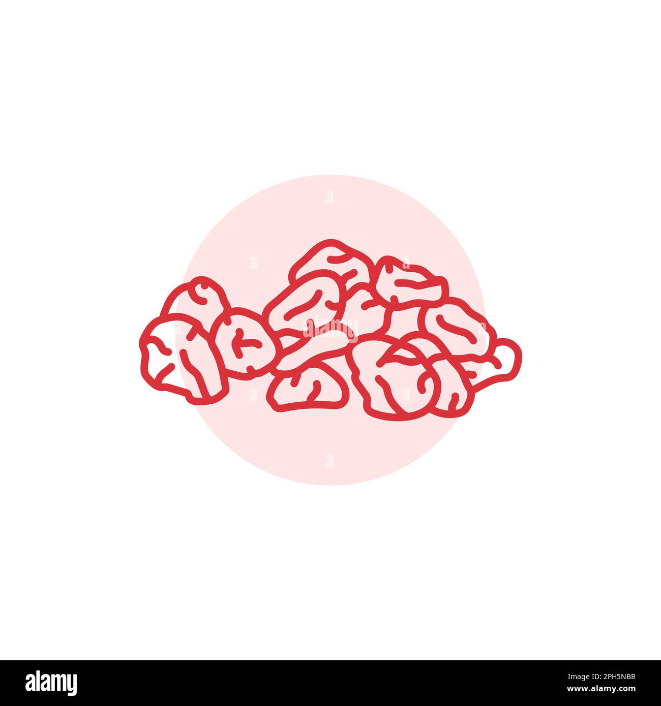 Dried cranberry black line icon. Natural organic super food. Pictogram ...