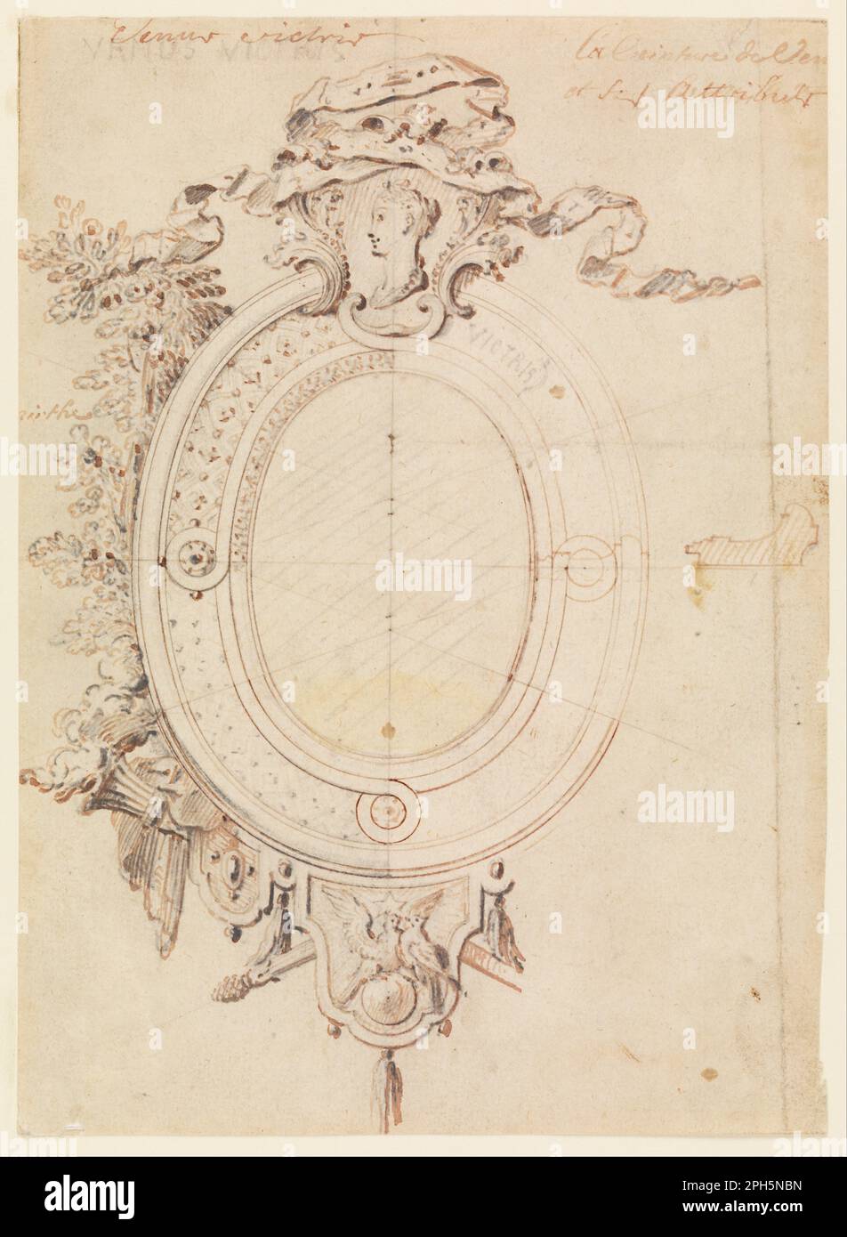 Design for an Oval Frame on Theme of Venus Victorious 1690 - 1700 by ...