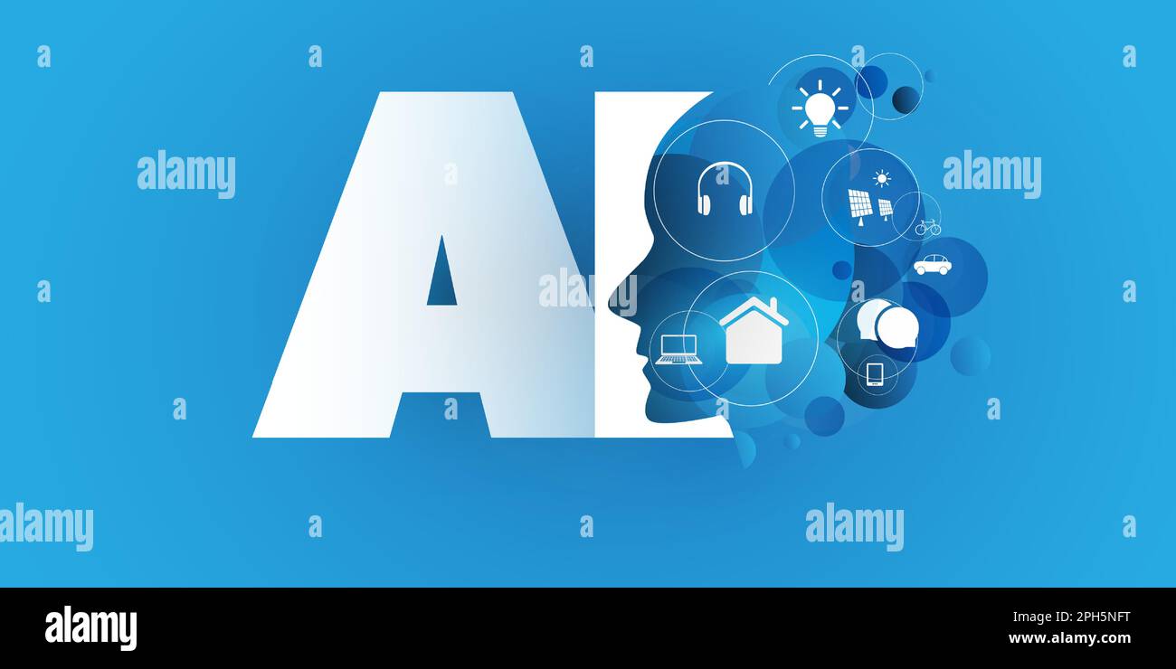 Abstract Technology, Machine Learning, Artificial Intelligence, Cloud ...