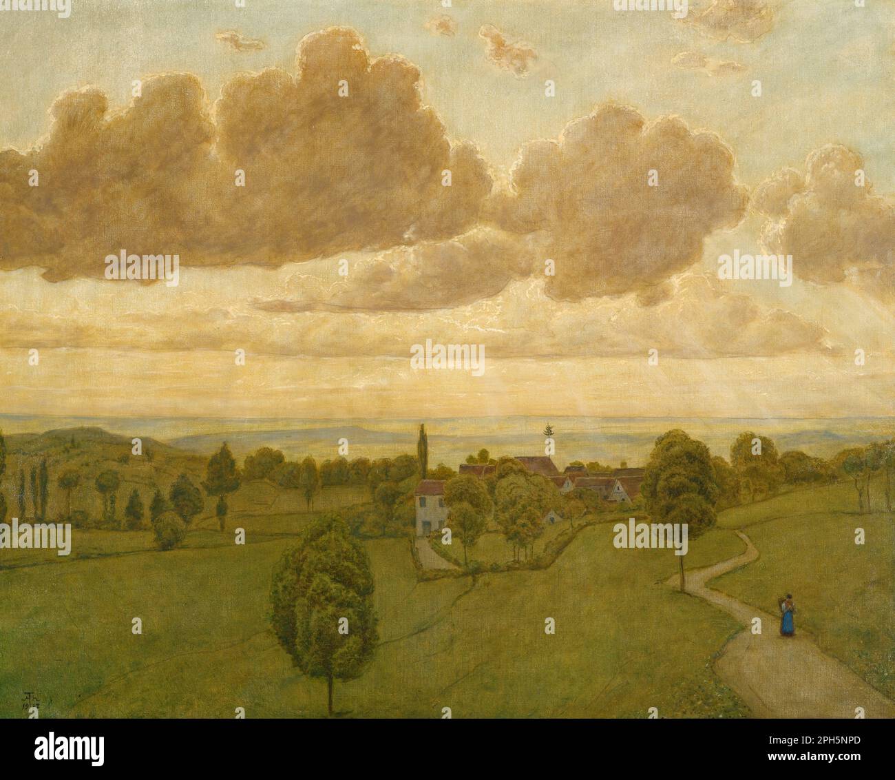 Landscape 1917 by Hans Thoma Stock Photo - Alamy