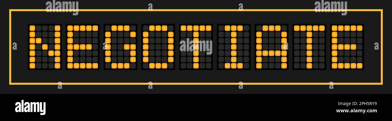 Orange color led banner in word negotiate on black background Stock ...