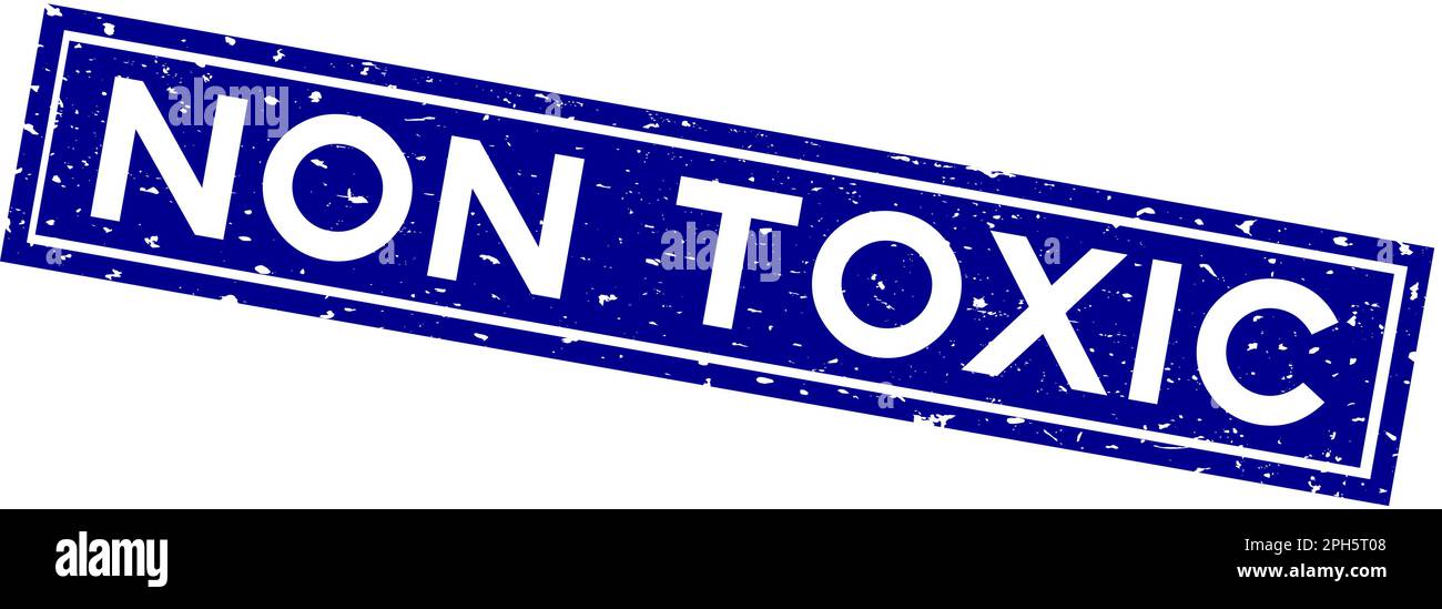 Grunge blue non toxic word square rubber seal stamp on white background Stock Vector Image & Art ...