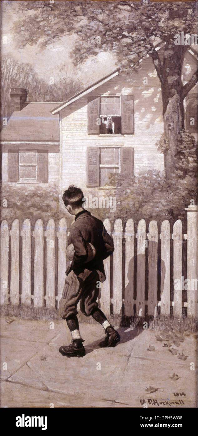 The Magic Foot-ball, 'Tommy appeared at an upstairs window.' (Boy with ...