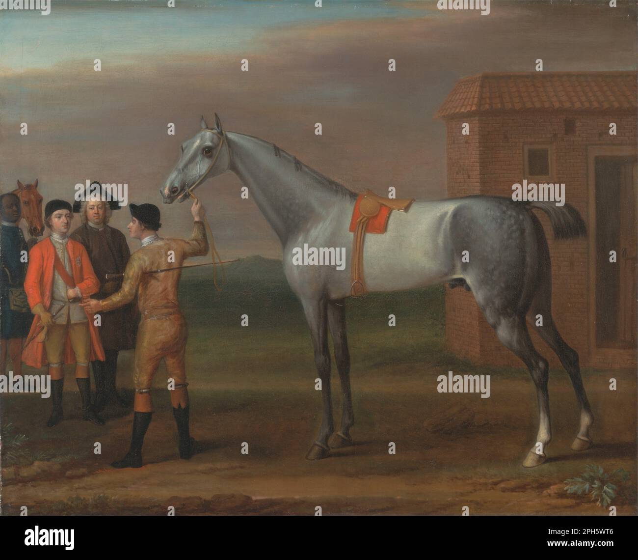 Lamprey, with His Owner Sir William Morgan, at Newmarket 1723 by John ...