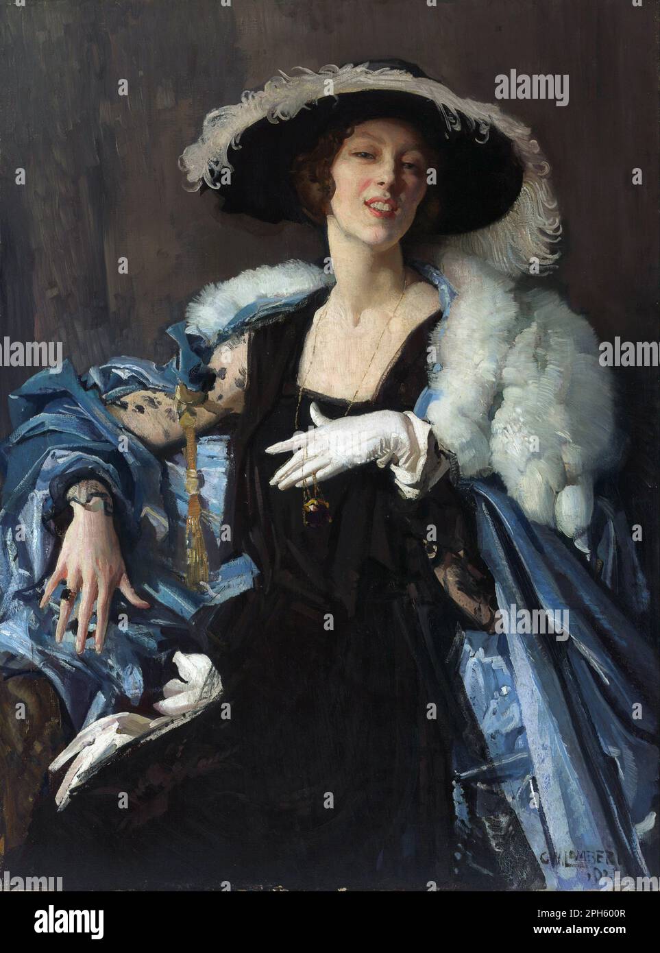 The white glove 1921 by George W. Lambert Stock Photo - Alamy