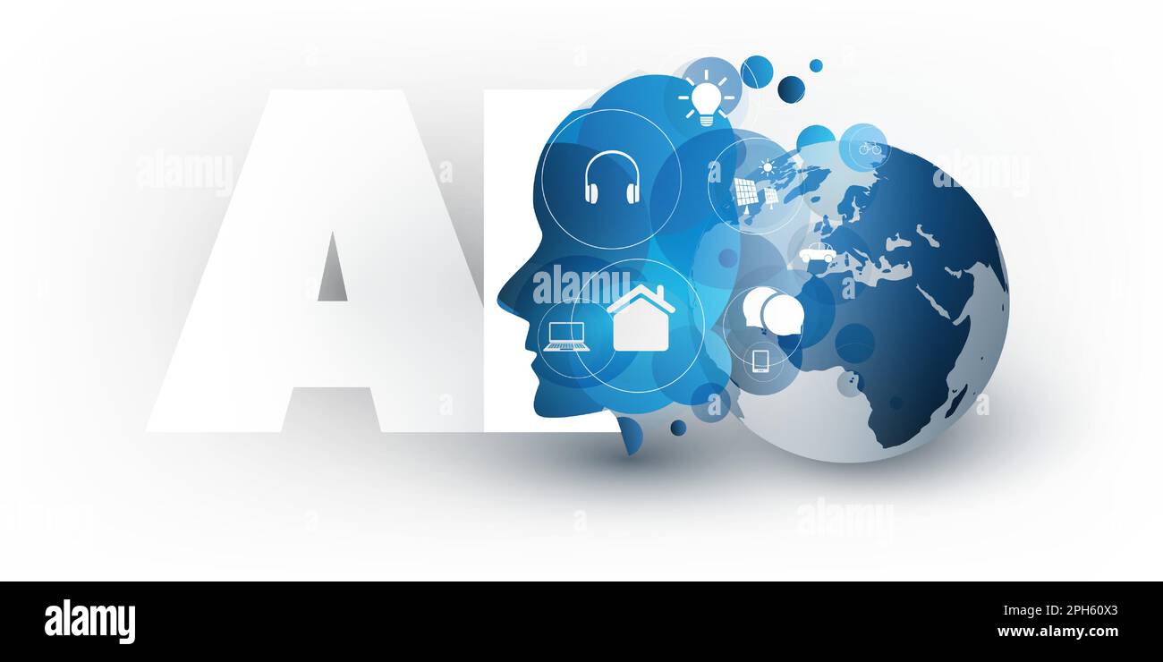 Abstract Technology, Machine Learning, Artificial Intelligence, Cloud Computing, Automated ...