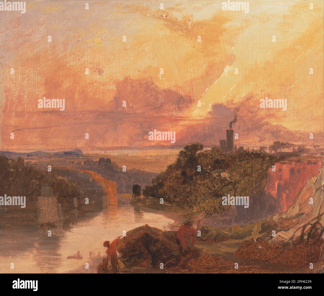 The Avon Gorge at Sunset circa 1850 by Francis Dan Stock Photo - Alamy