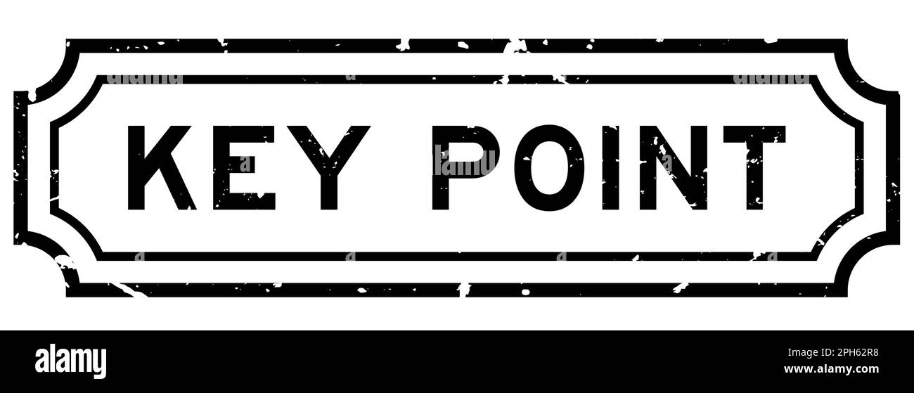 Grunge black key point word rubber seal stamp on white background Stock ...