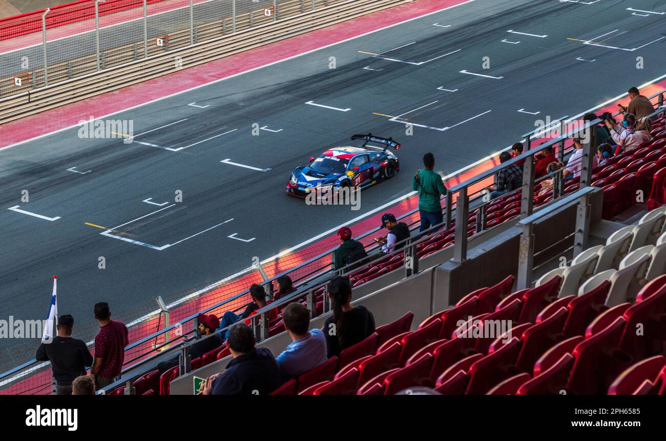 Dubai, UAE - 01.14.2023 - Racing cars on Dubai Autodrome circuit during ...