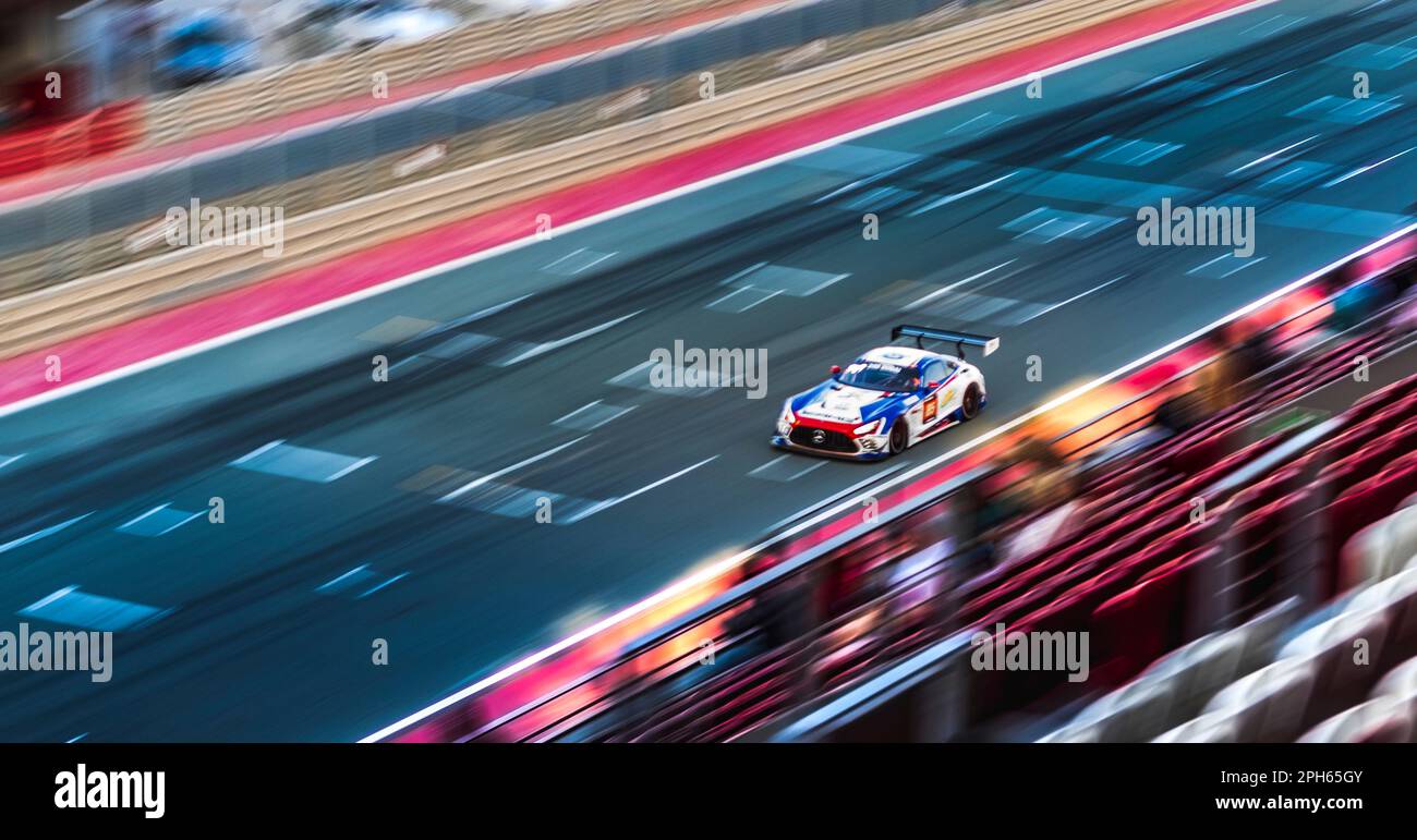 Dubai, UAE - 01.14.2023 - Racing cars on Dubai Autodrome circuit during ...