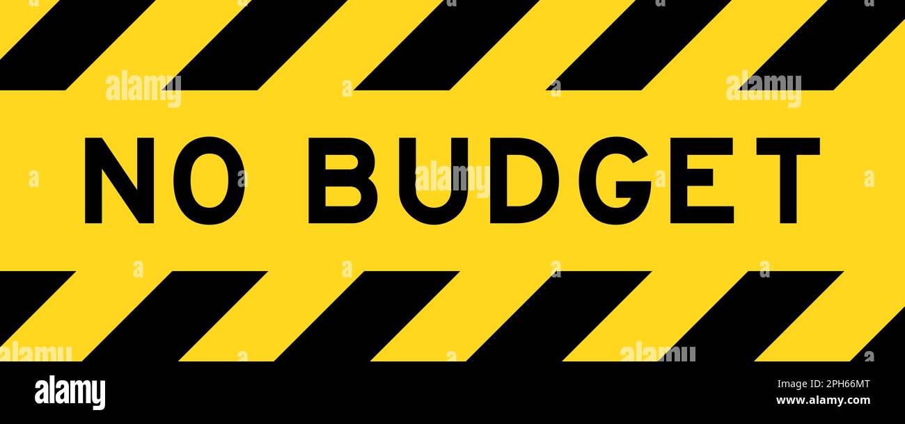 Yellow and black color with line striped label banner with word no ...