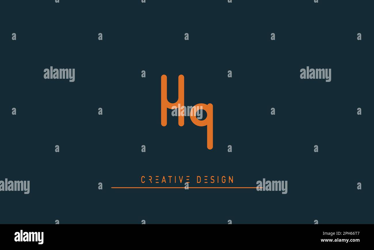 Alphabet letters Initials Monogram logo HQ , QH Stock Vector Image ...
