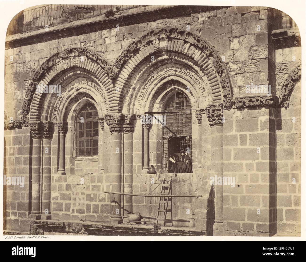 Window in the South Face of the Church of the Holy Sepulchre negative ...
