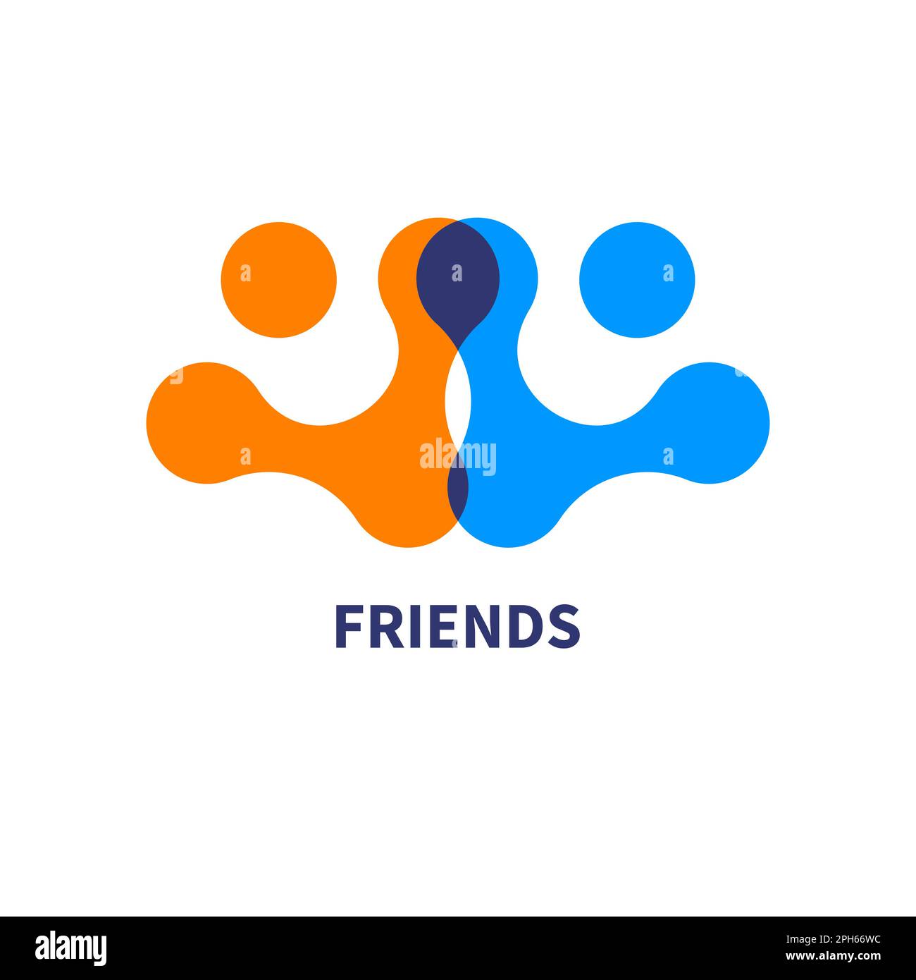 Connected people overlay logo. Family teamwork icon, networking ...