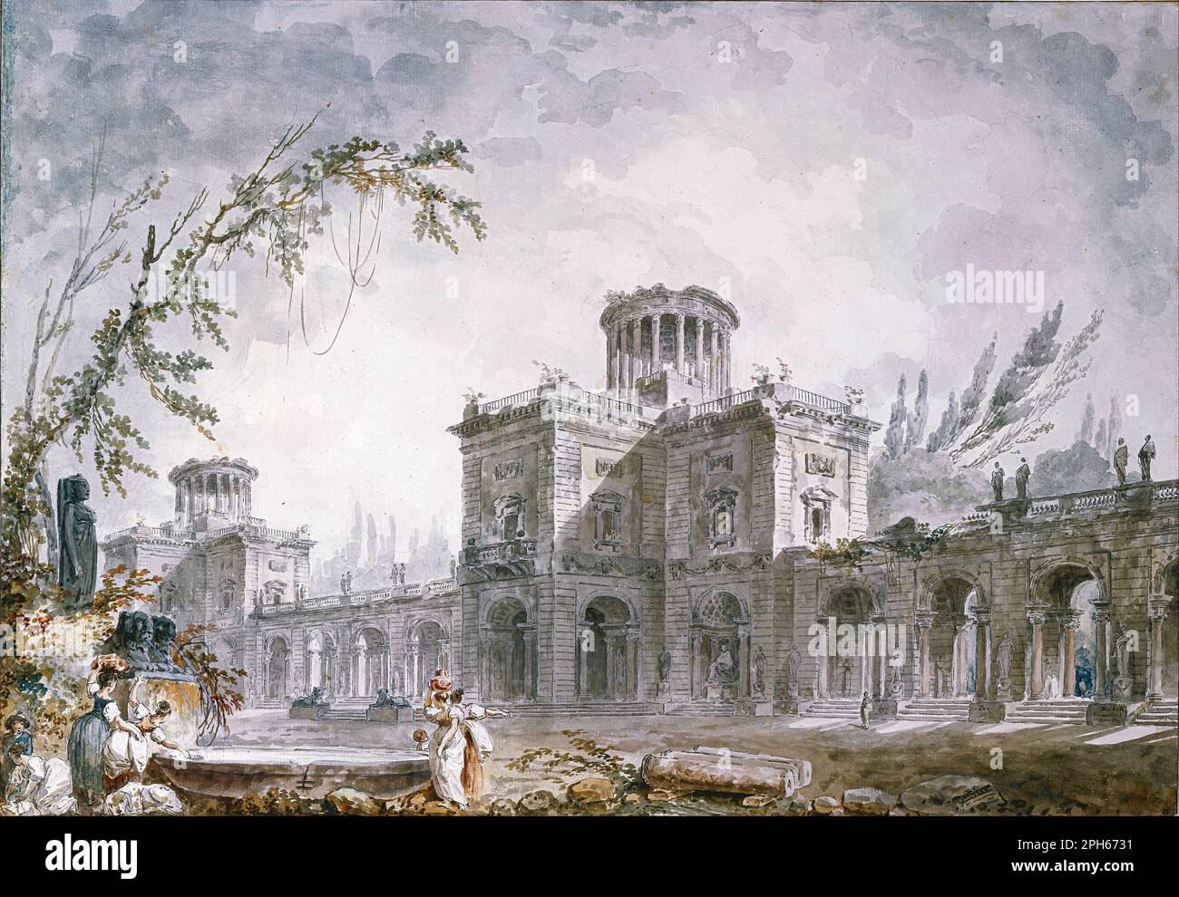 Architectural Fantasy, 1760 1760 by Hubert Robert Stock Photo - Alamy
