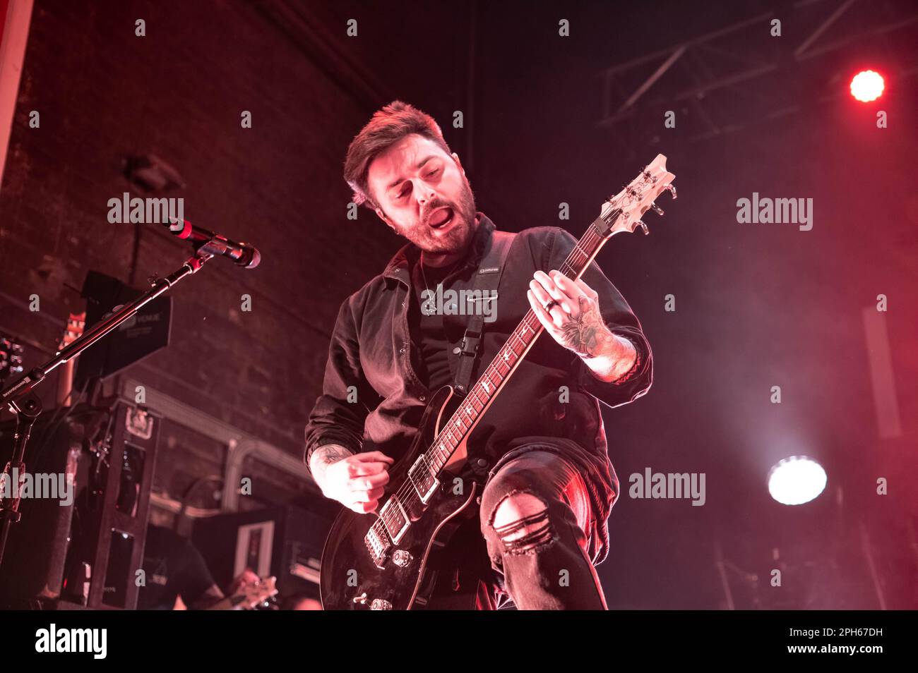 Dylan Bowman of I Prevail performing at the o2 Academy Glasgow on the ...