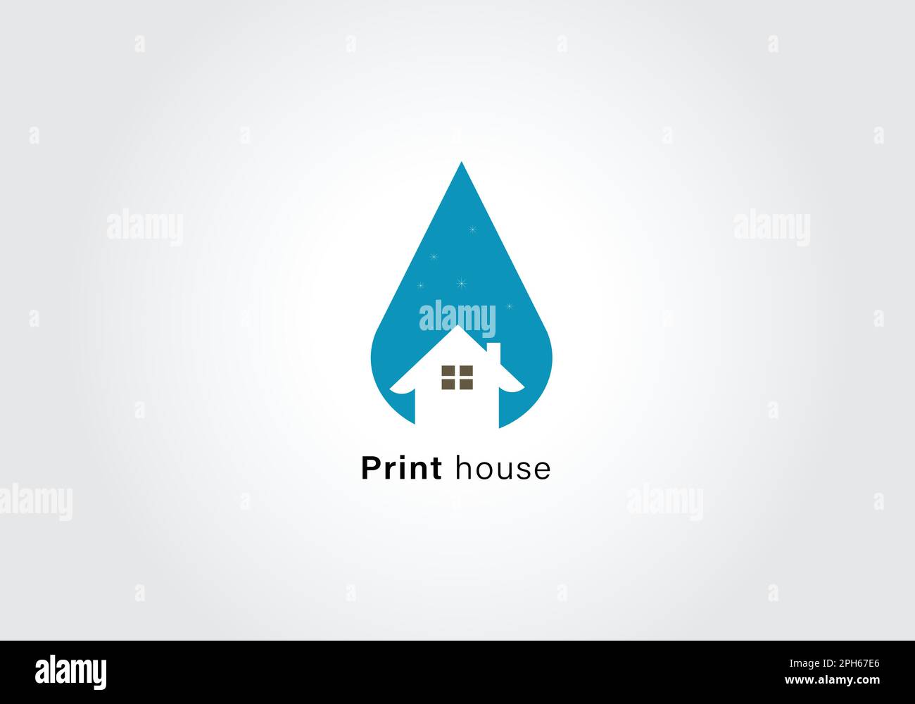 print house vector logo design template Stock Vector Image & Art - Alamy