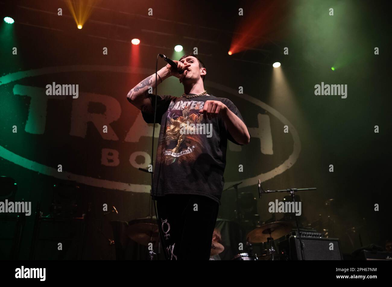 Tobi Duncan of Trash Boat performing at the o2 Academy Glasgow on the ...