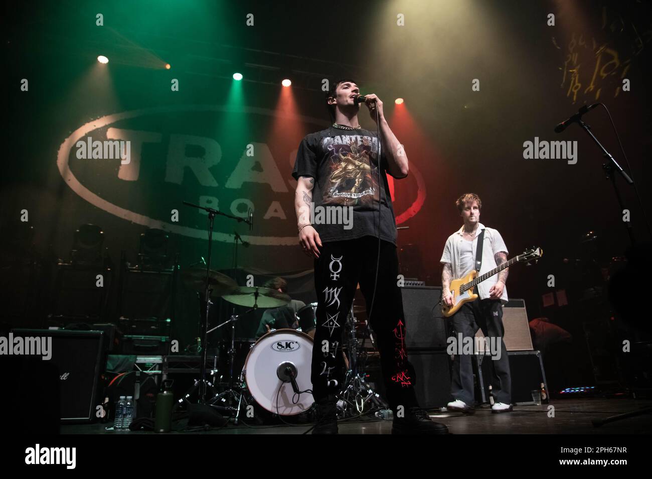 Tobi Duncan of Trash Boat performing at the o2 Academy Glasgow on the ...