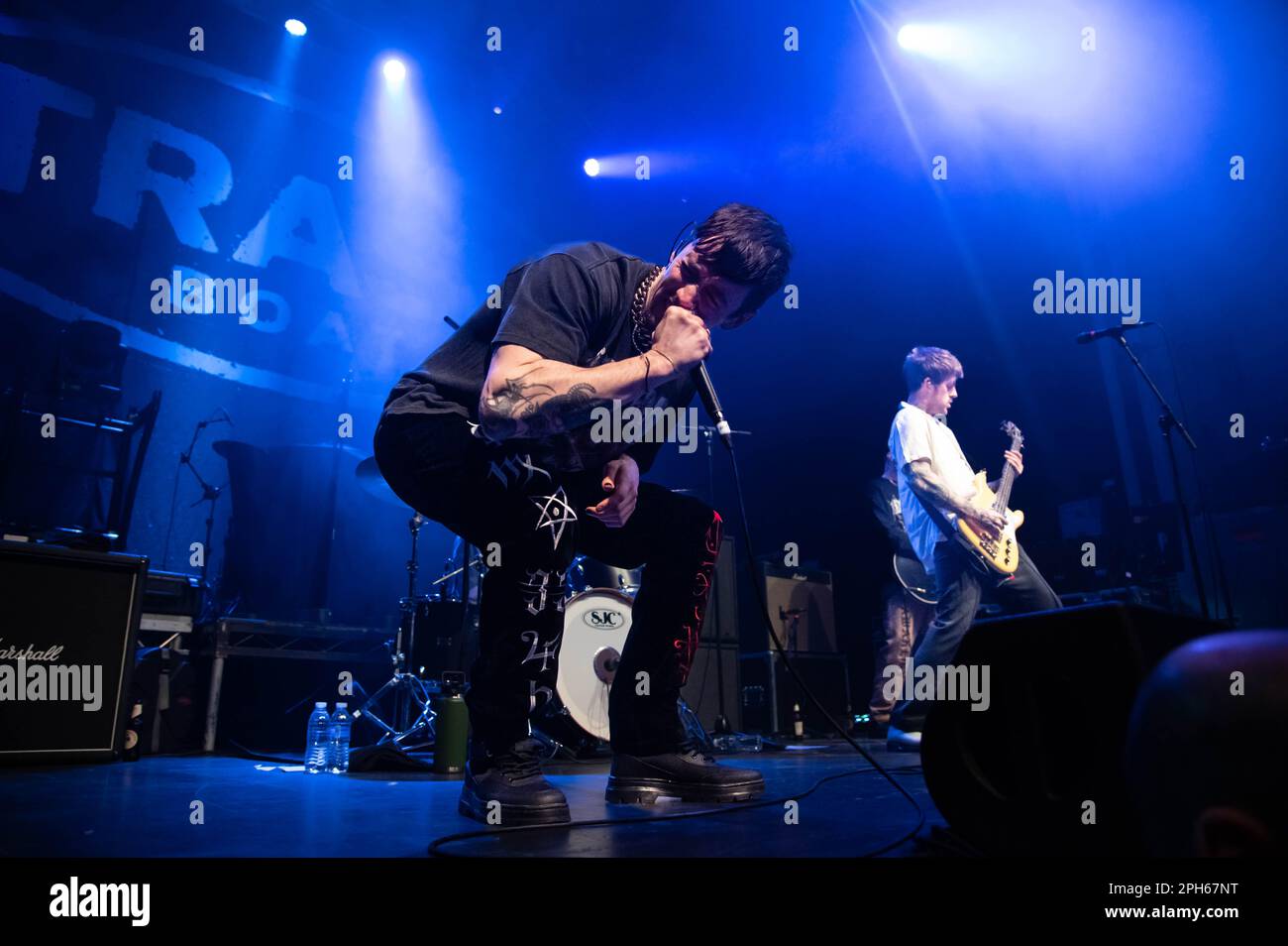 Tobi Duncan of Trash Boat performing at the o2 Academy Glasgow on the ...