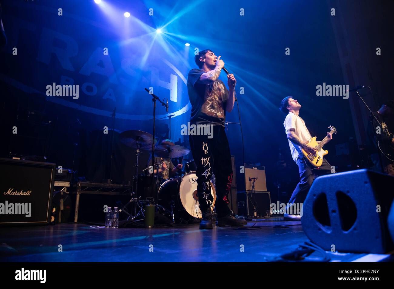 Tobi Duncan of Trash Boat performing at the o2 Academy Glasgow on the ...
