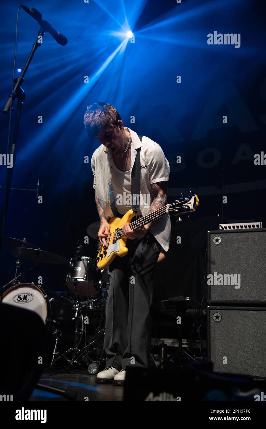 Dann Bostock of Trash Boat performing at the o2 Academy Glasgow on the ...