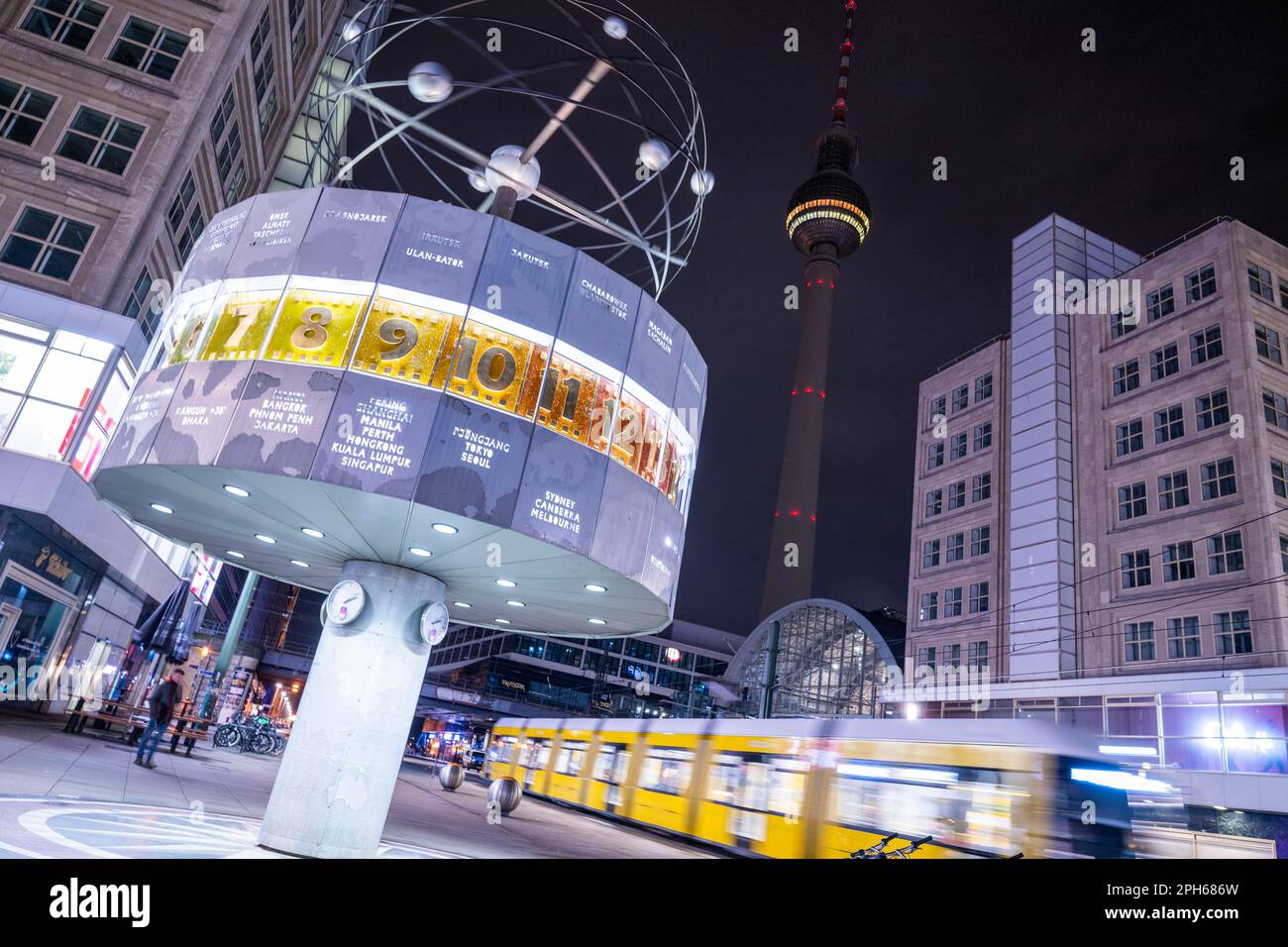 Berlin, Germany. 26th Mar, 2023. The world time clock at Alexanderplatz ...