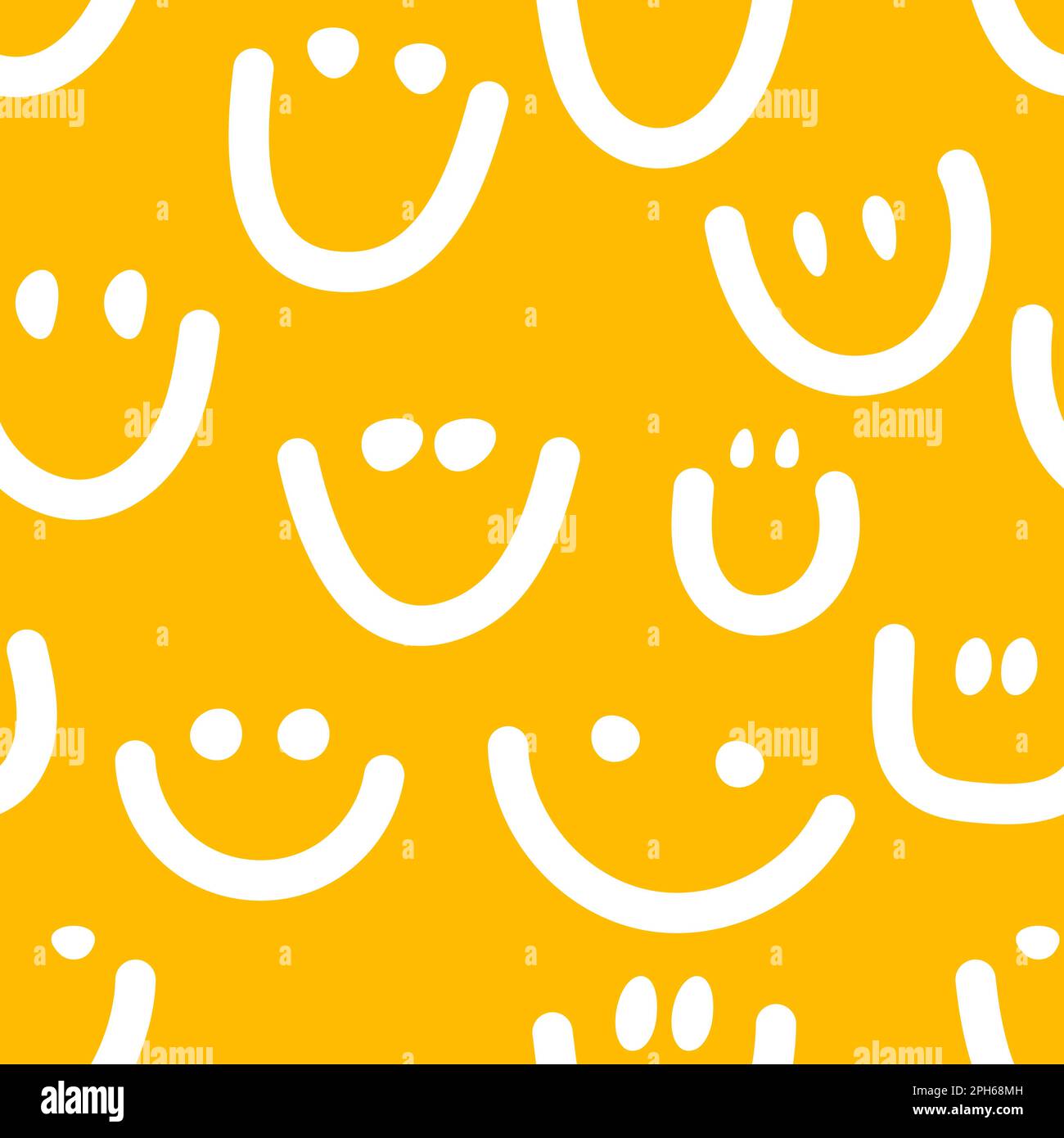 Smiles, April Fools Day seamless pattern. Background with sketch smiles ...