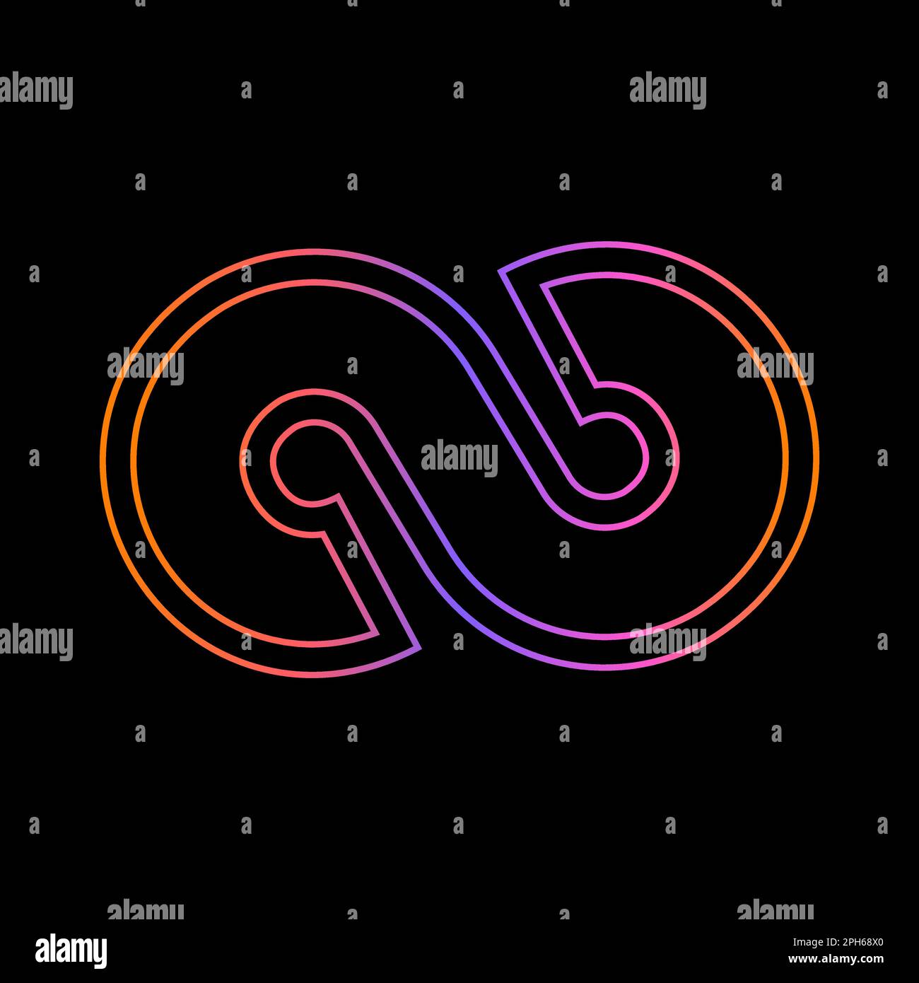 Infinity gradient geometric logo. Abstract isolated infinity sign Stock ...