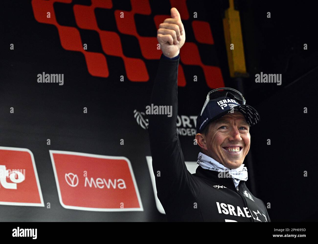 Wevelgem, Belgium. 26th Mar, 2023. Belgian Sep Vanmarcke of Israel ...