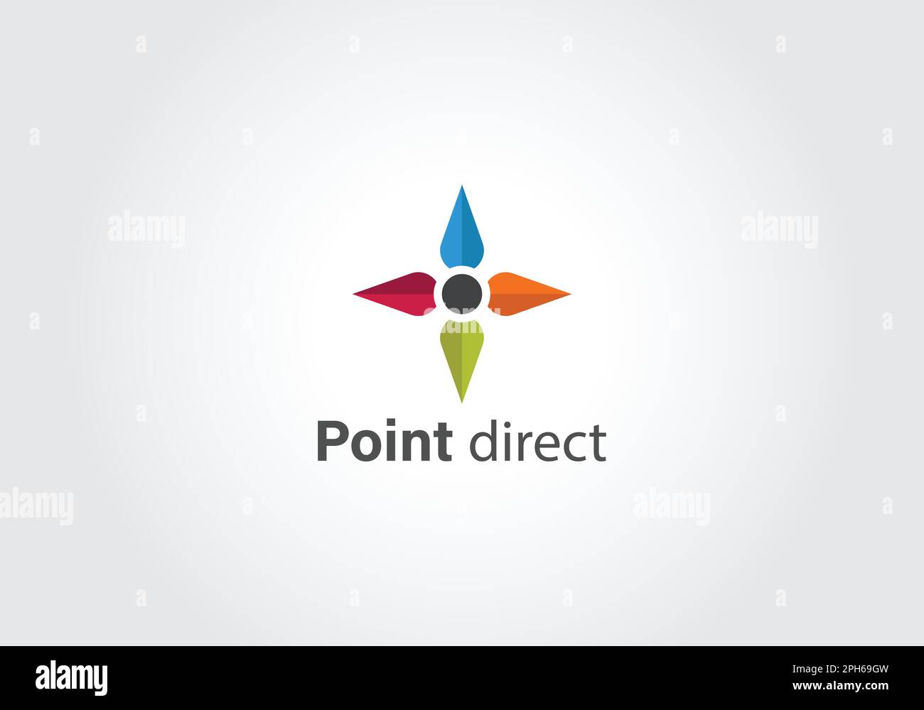 abstract point direct vector logo design template Stock Vector Image ...