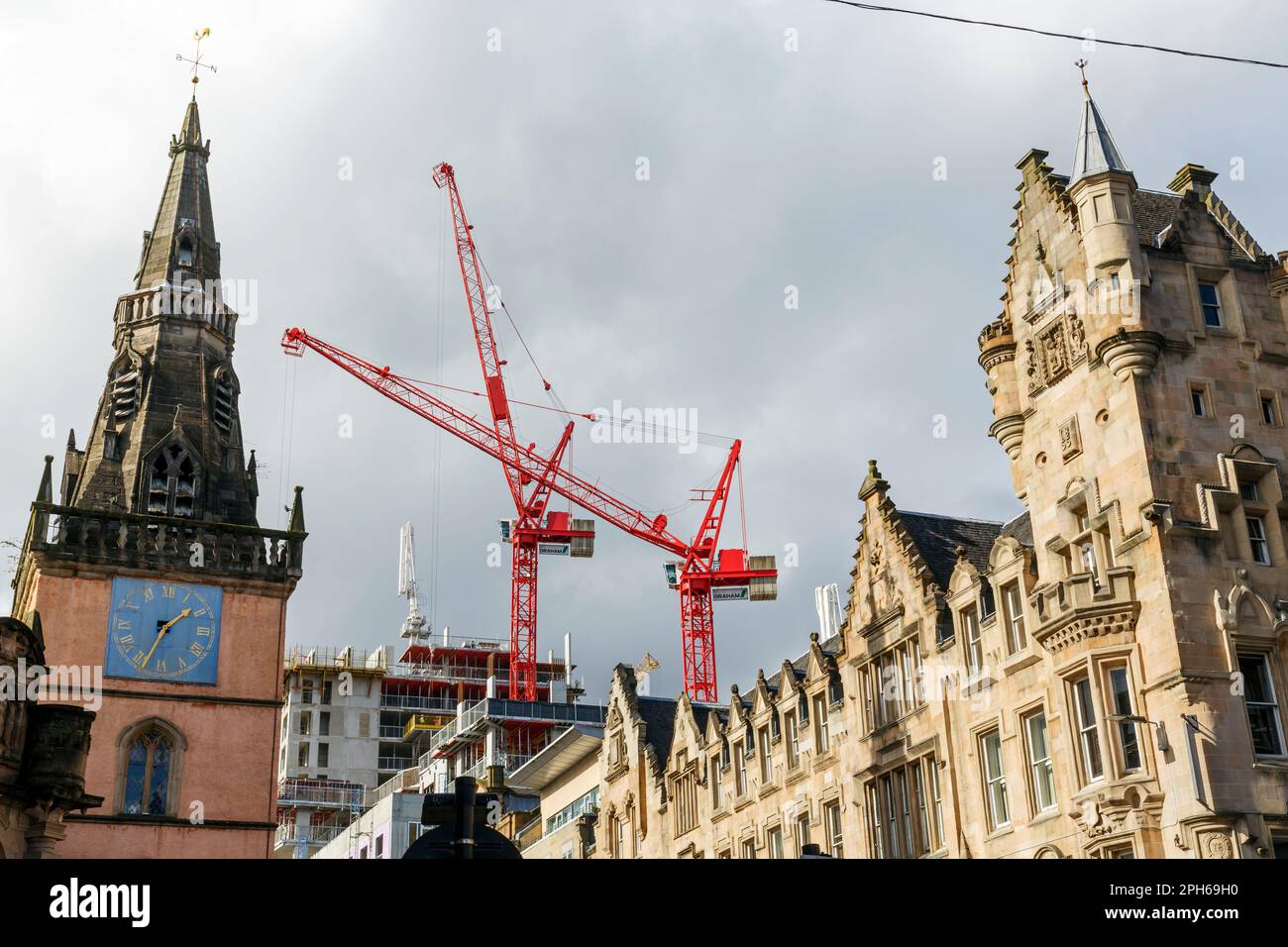 Candleriggs Square construction site on Trongate in Glasgow city centre ...