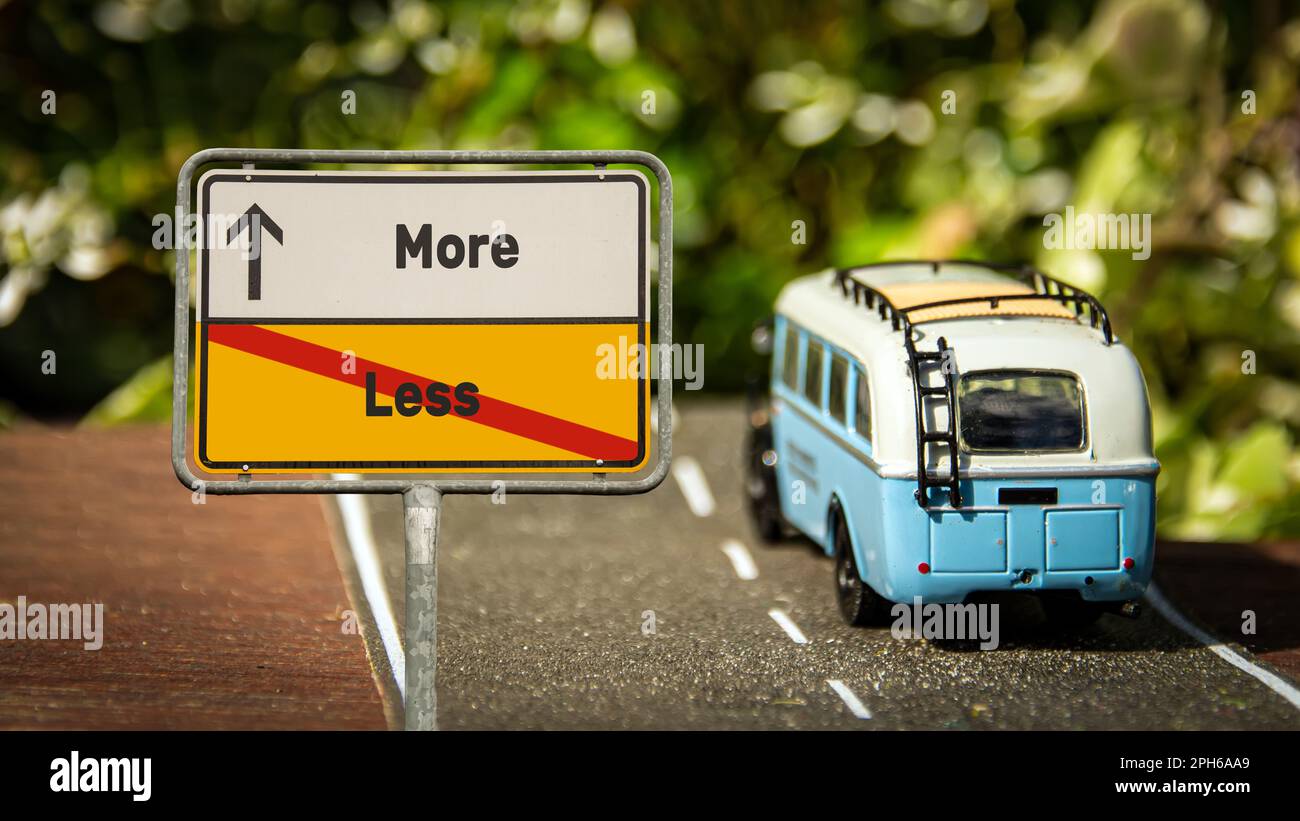 More or less road sign hi-res stock photography and images - Alamy