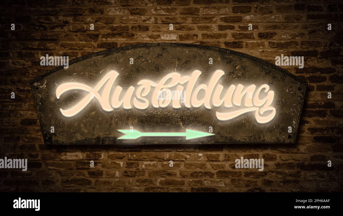 Signposts with the direct way to the Apprenticeship Stock Photo - Alamy