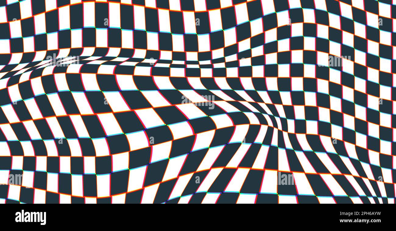 Checkered pattern, chess squares, glitch background. Digital error ...