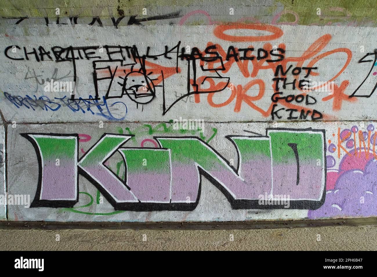 Eton Wick, Windsor, Berkshire, UK. 26th March, 2023. Graffiti on a ...