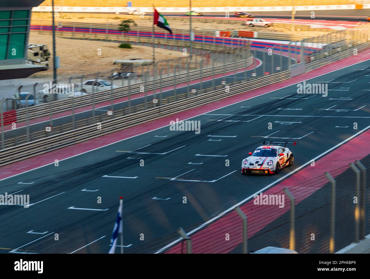 Dubai, UAE - 01.14.2023 - Racing cars on Dubai Autodrome circuit during ...