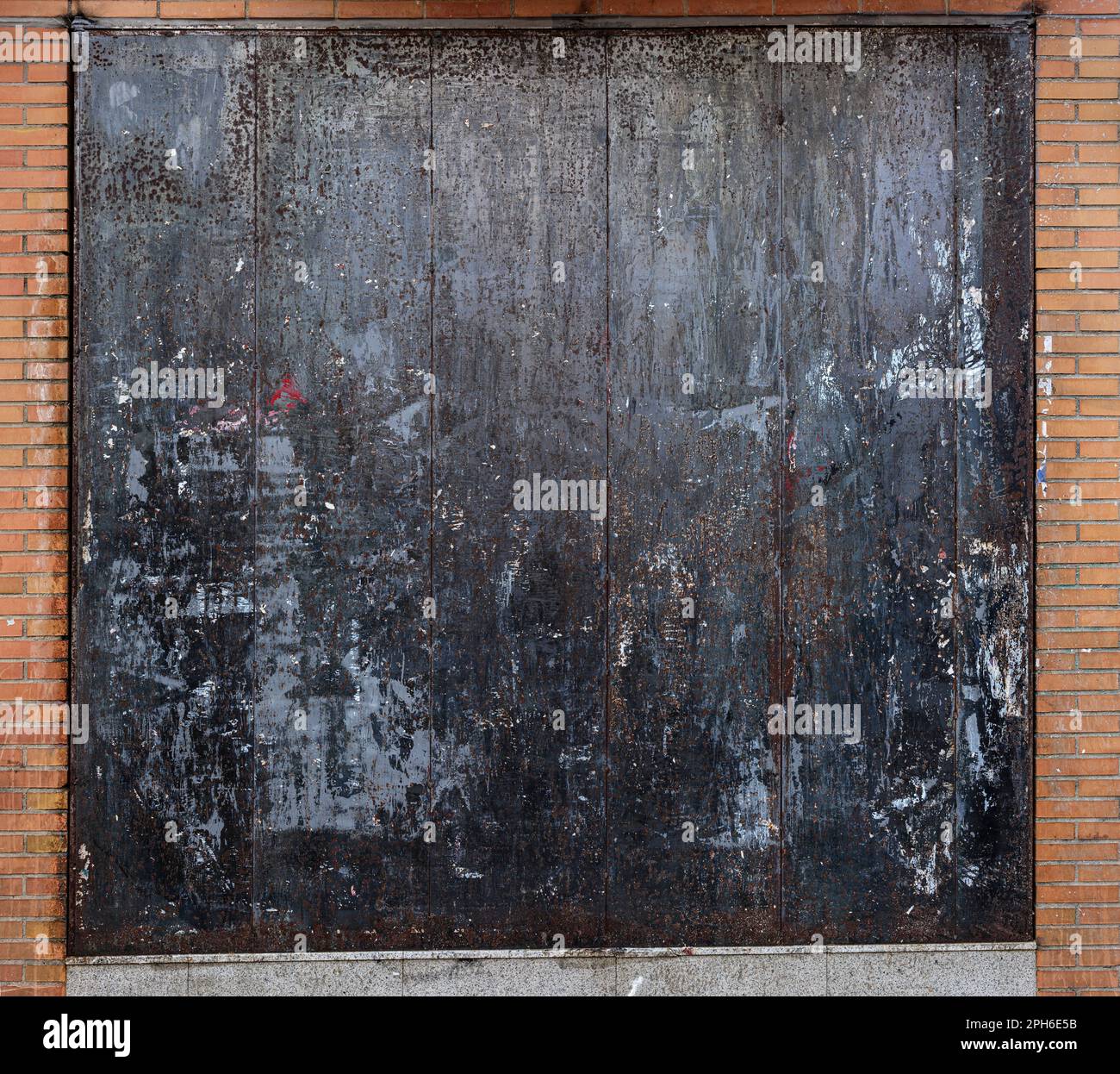 Weathered metal panel background texture with scratches and rust Stock ...