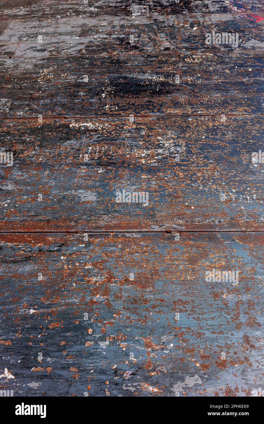 Weathered metal panel background texture with scratches and rust Stock ...