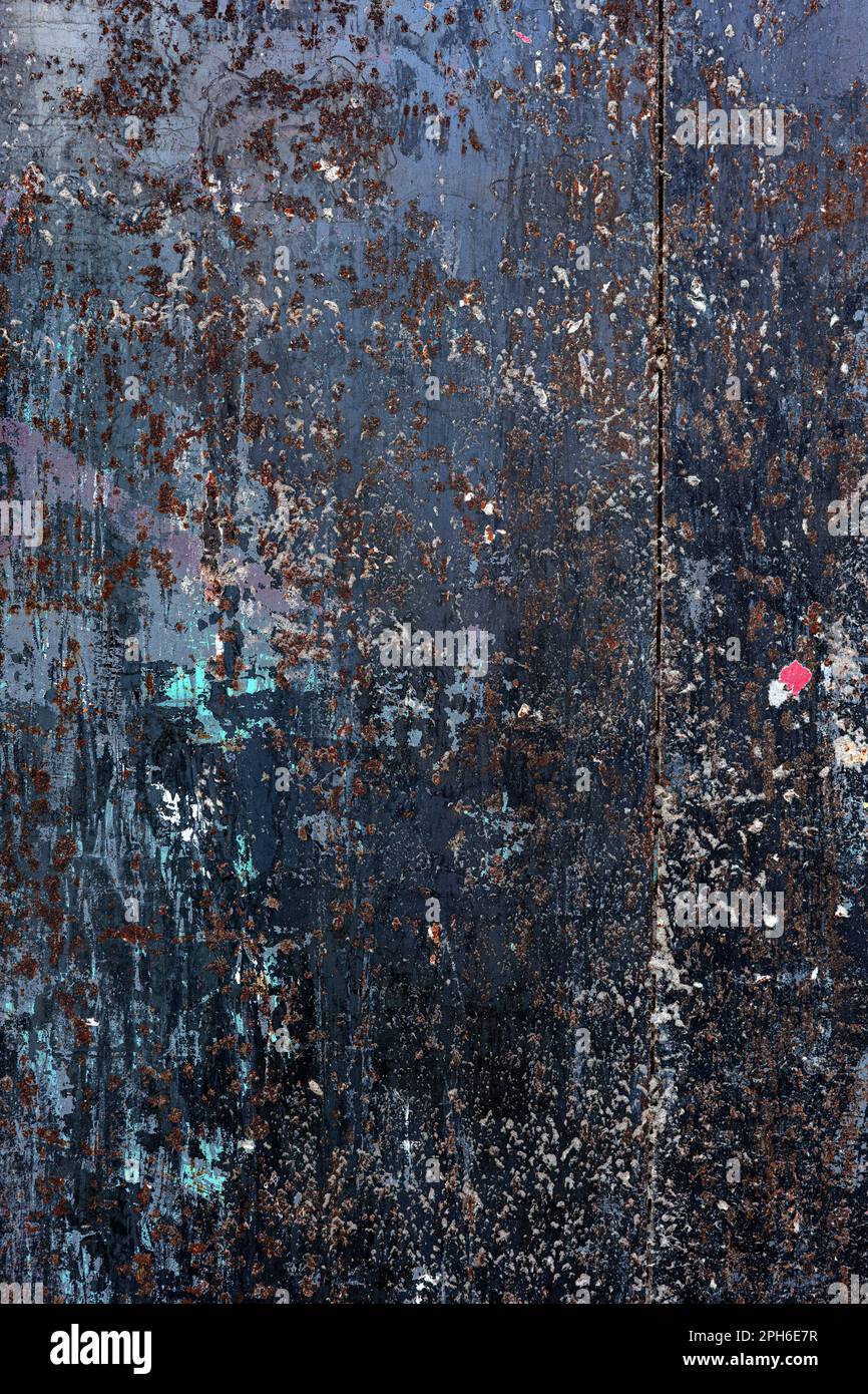 Weathered metal panel background texture with scratches and rust Stock ...