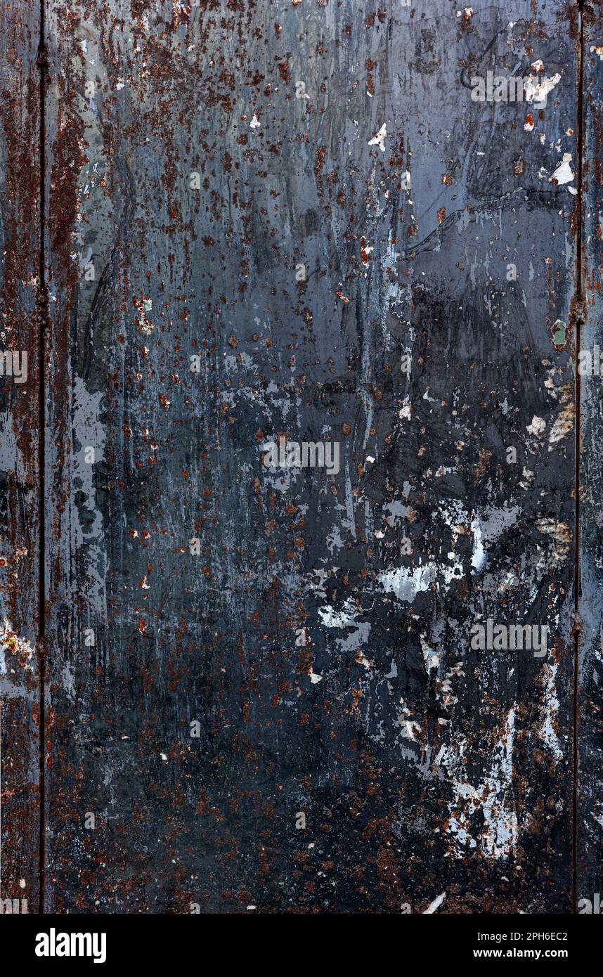 Weathered metal panel background texture with scratches and rust Stock ...