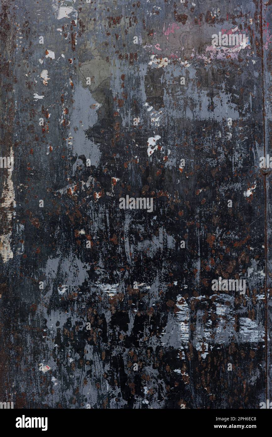 Weathered metal panel background texture with scratches and rust Stock ...