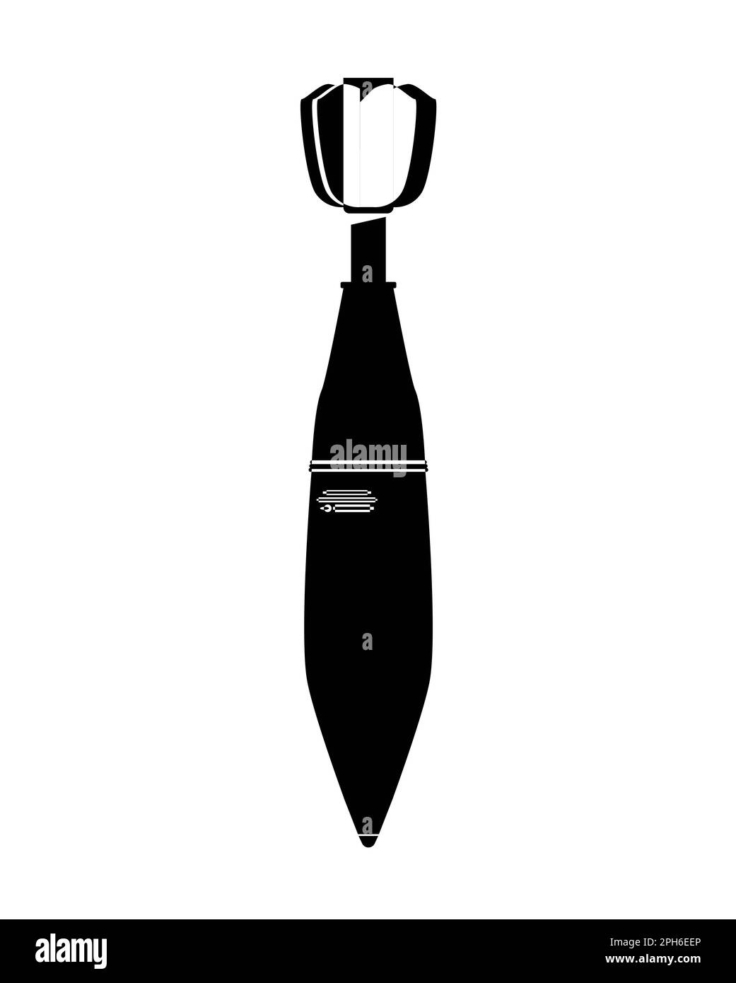 Portable Air Bomb in outline style. Drone Rocket and Military Missile ...