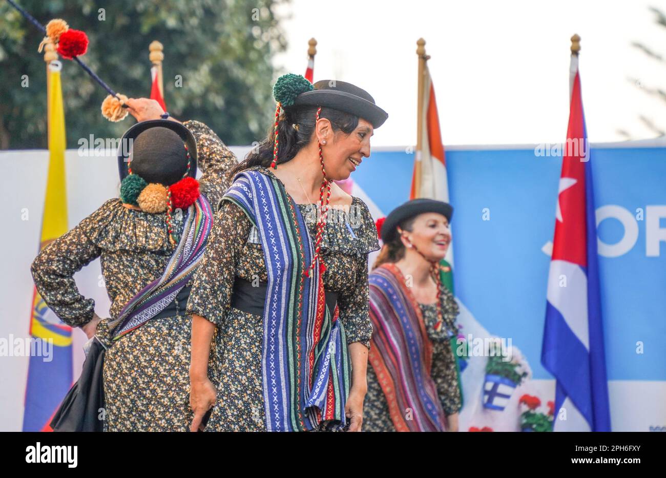 Torremolinos. Dance group performing traditional southern american ...