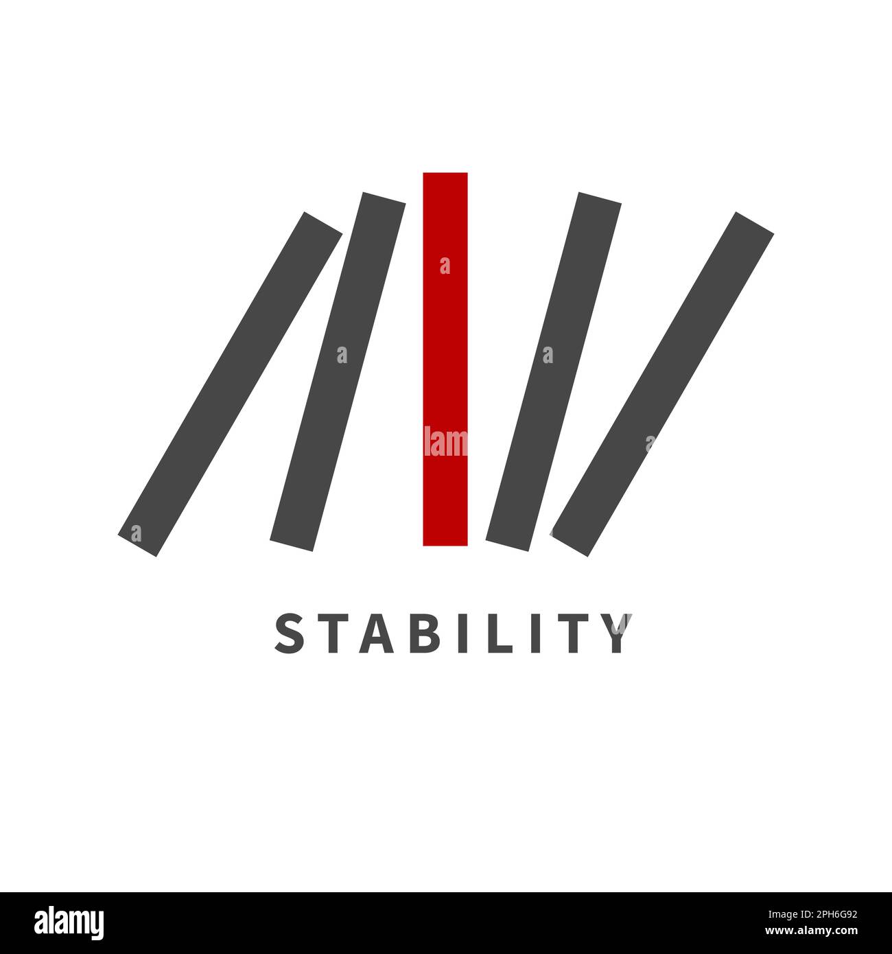 Stability in crisis metaphor, financial wellbeing icon. Stability ...