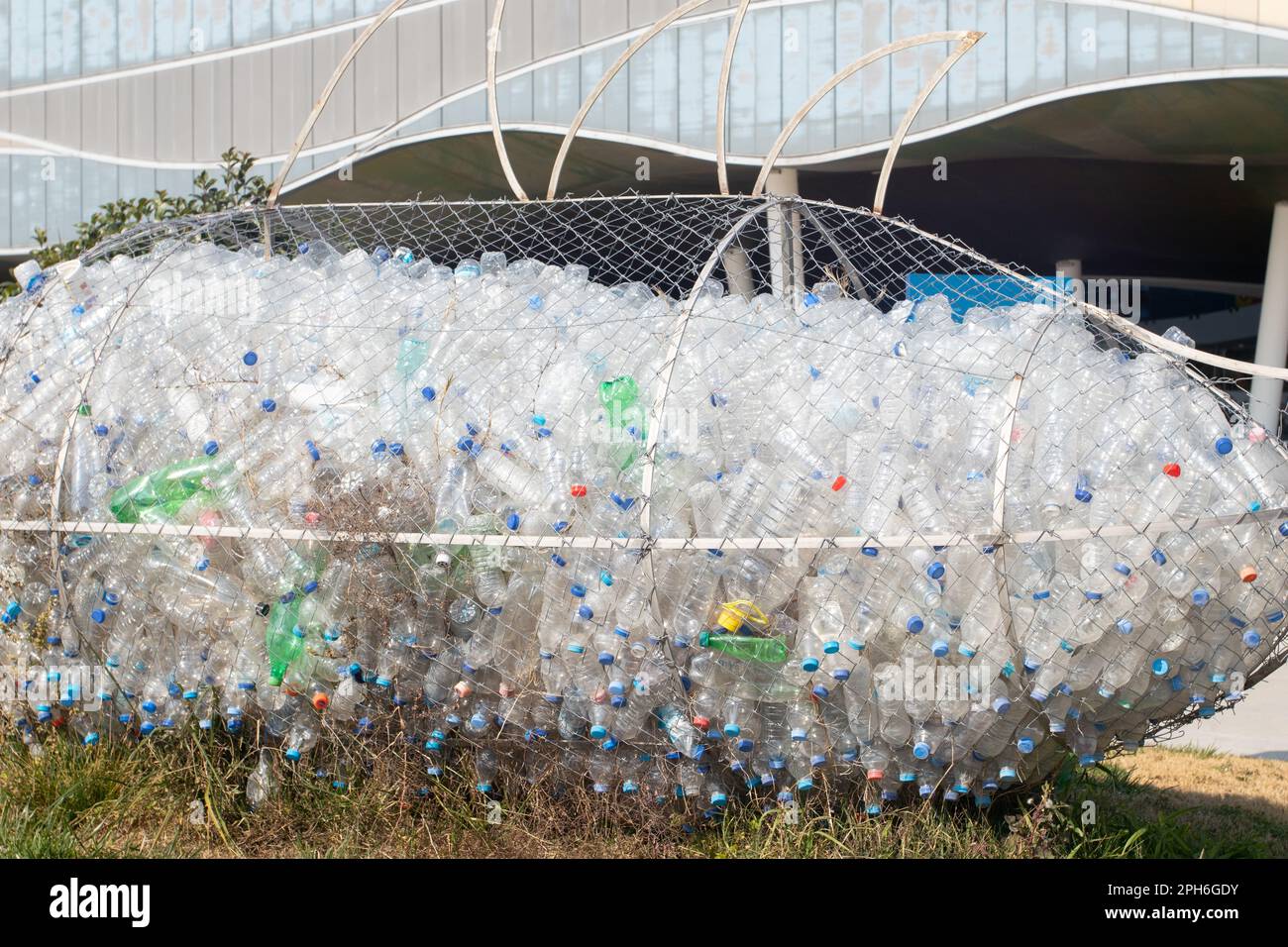 Stack of plastic bottles ready for recycling Stock Photo - Alamy