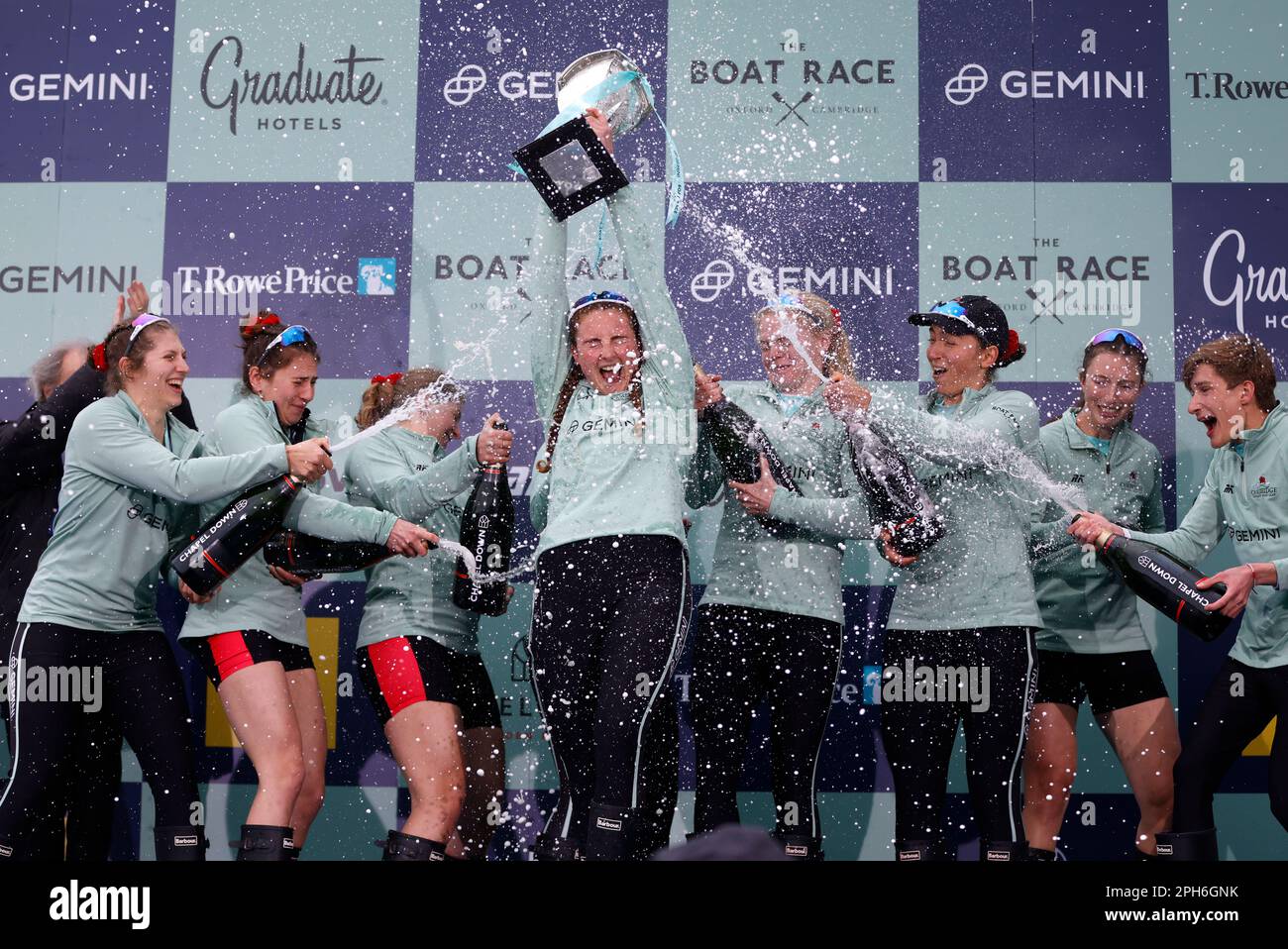 Cambridge's Caoimhe Dempsey lifts the trophy after the 77th Women's ...