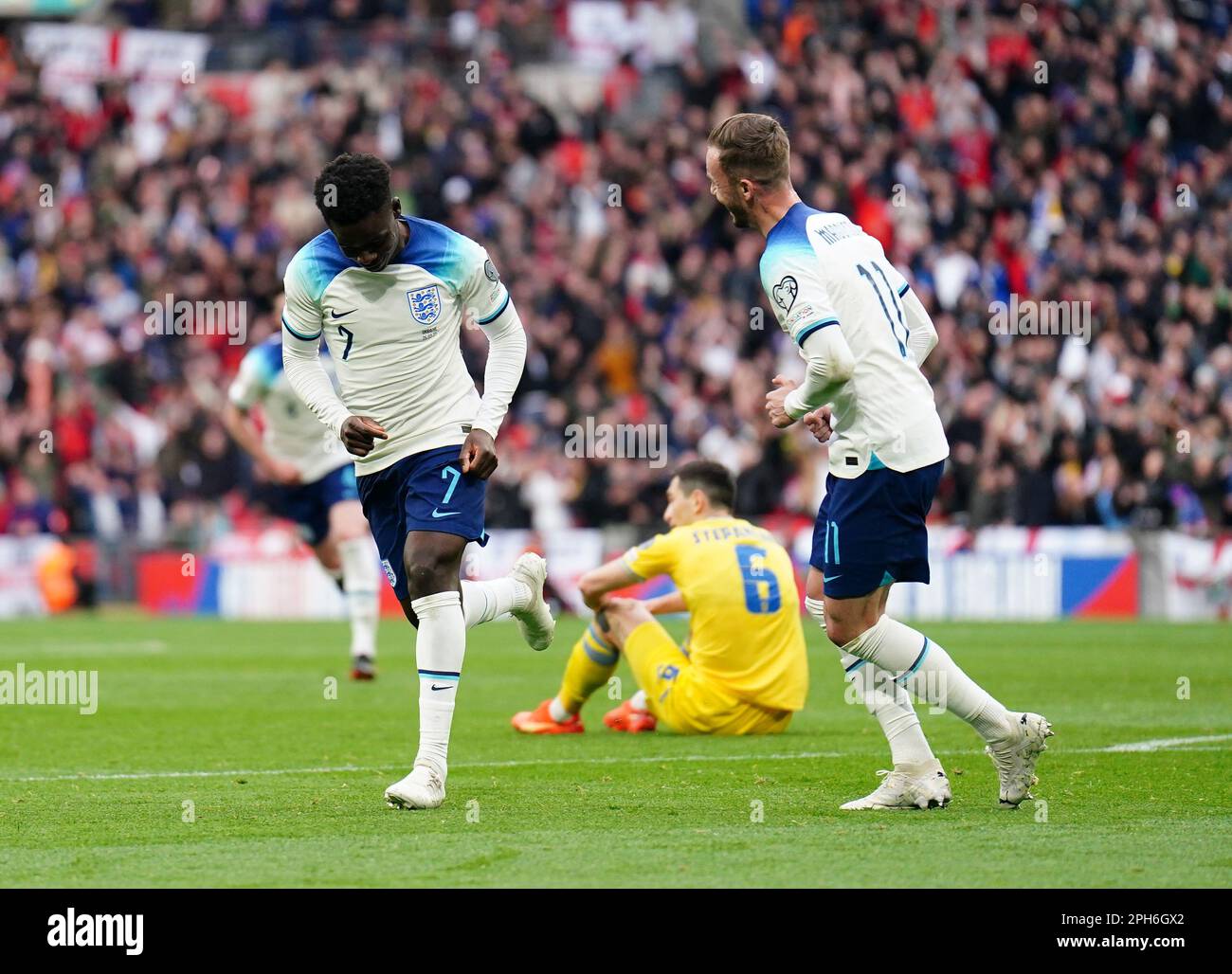 Bukayo saka england scoring hi-res stock photography and images - Alamy